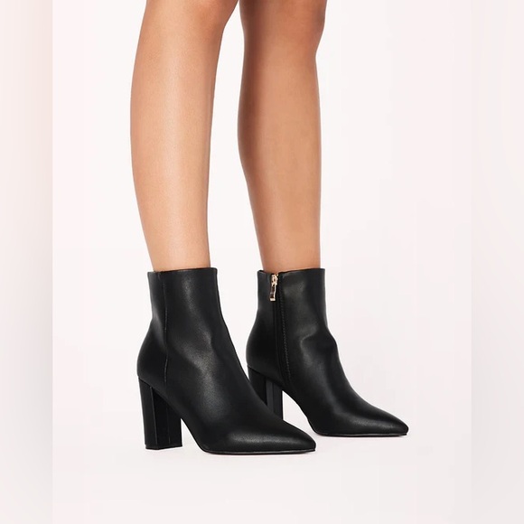 Yoki | Shoes | Yoki Womens Black Leather Ankle Boots Autumn Style Size ...